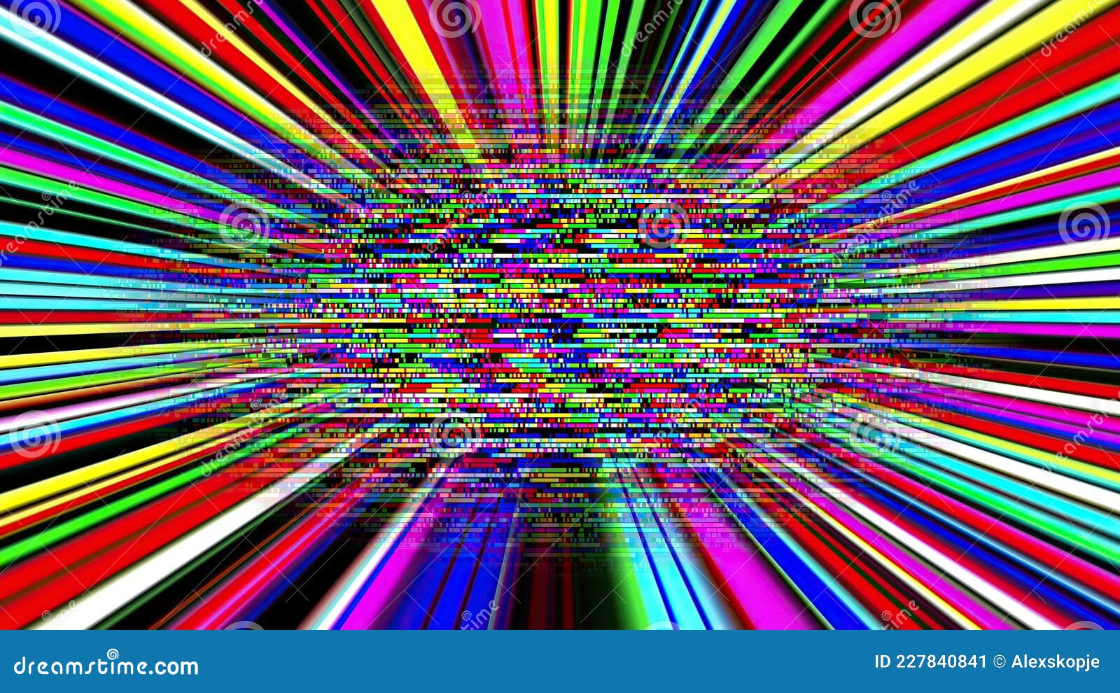 Colorful Light Rays and Pixels Stock Illustration - Illustration of ...