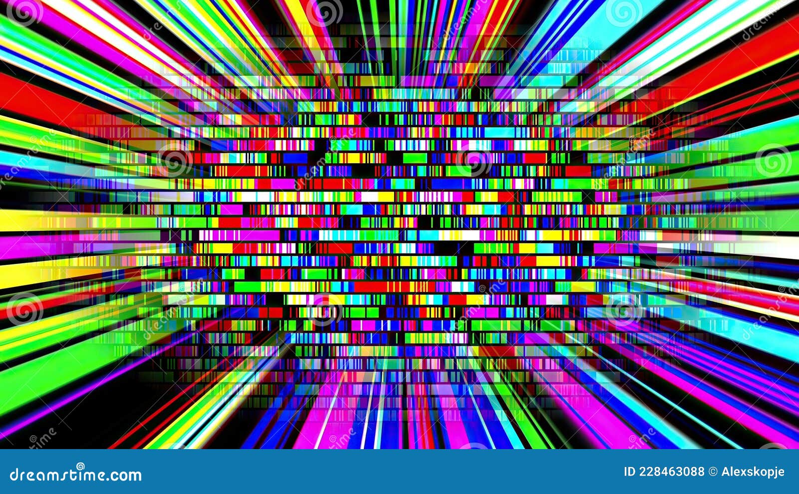 Colorful Light Rays and Pixels Stock Illustration - Illustration of ...