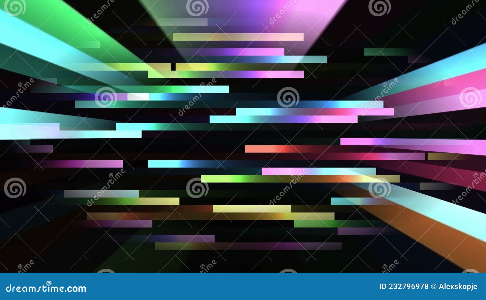 Colorful Light Rays and Pixels Stock Illustration - Illustration of ...