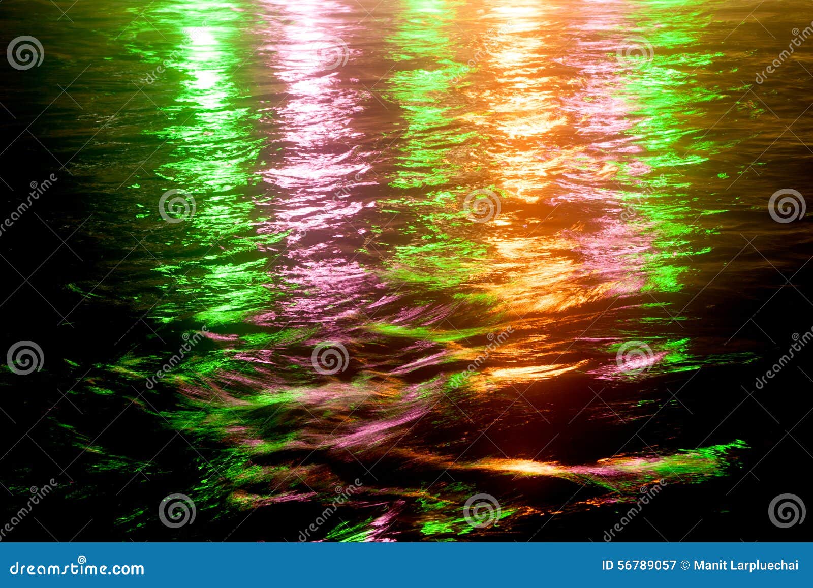 Colorful light reflection. stock image. Image of water - 56789057
