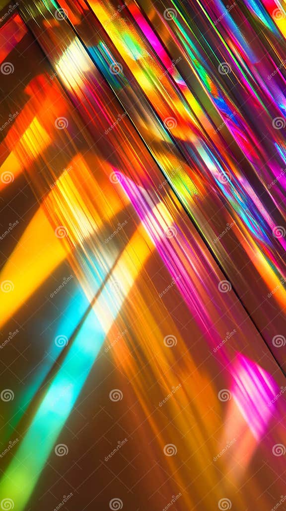 Colorful Light Reflections on Glass Surface Stock Image - Image of ...