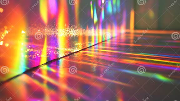 Colorful Light Reflections on a Smooth Surface Stock Illustration ...