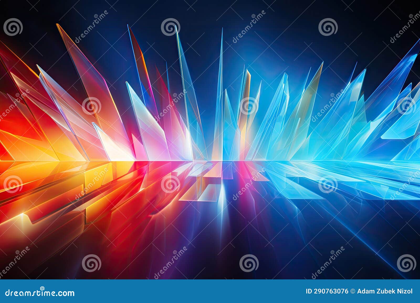 A Colorful Light Shining through Glass Stock Illustration ...