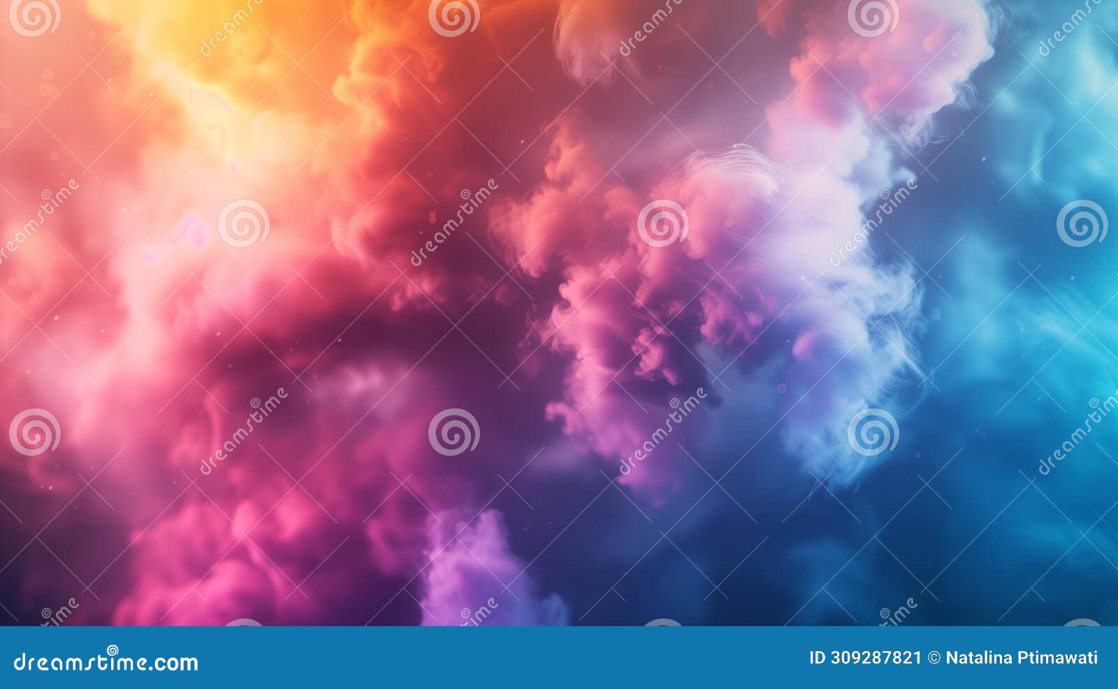 Colorful Light with Smoke Effect Stock Illustration - Illustration of ...