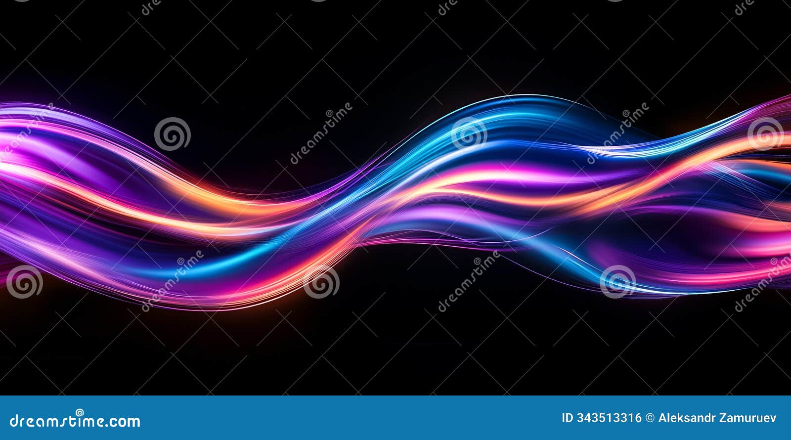 Colorful Light Trails Dance Gracefully in the Darkness, Creating a ...