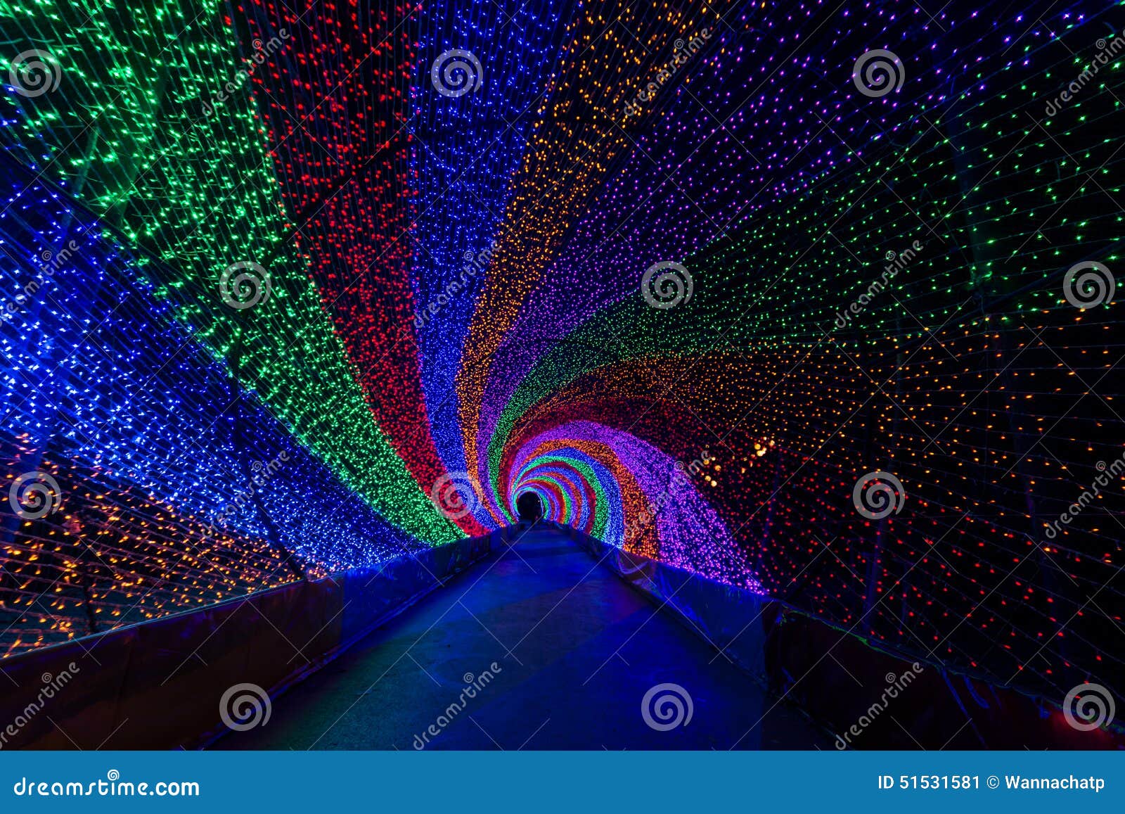 Colorful light tunnel stock image. Image of light, glitter - 51531581