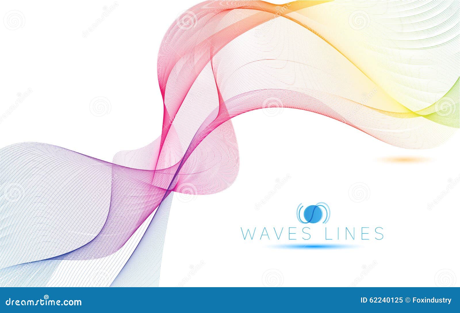 Colorful Light Waves Line Bright Abstract Pattern Illustration Stock ...