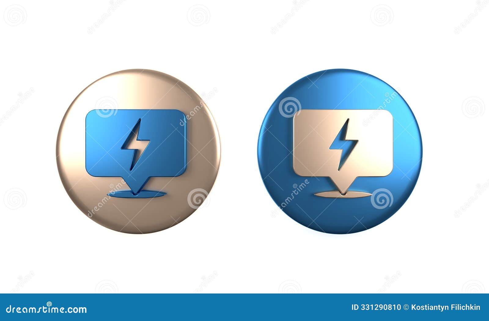 Colorful Lightning Bolt Icon Isolated on White Background. Flash Icon ...