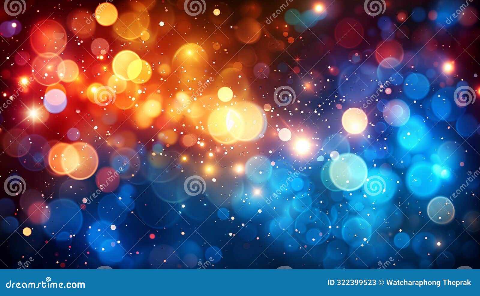Colorful Lights Blur on Dark Blue Background Stock Illustration ...