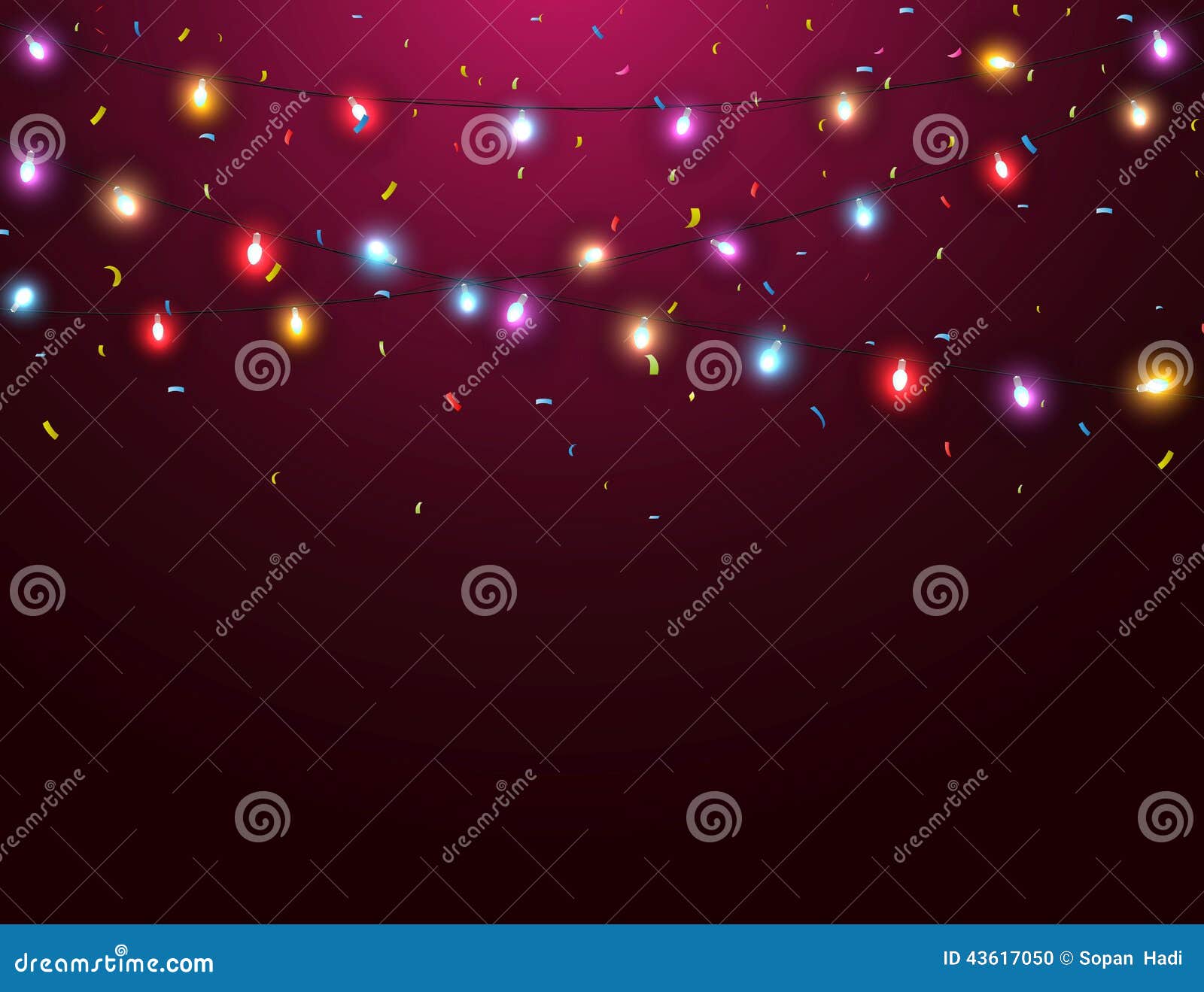 Colorful Lights with Confetti Stock Vector - Illustration of party ...