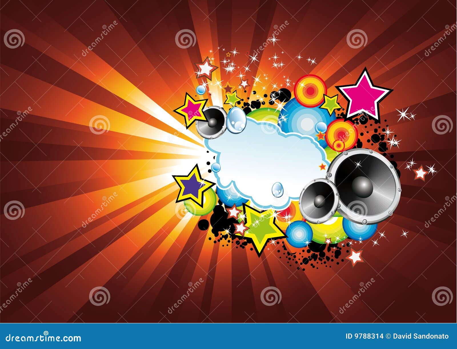 Colorful Lights and Music Background Stock Vector - Illustration of ...