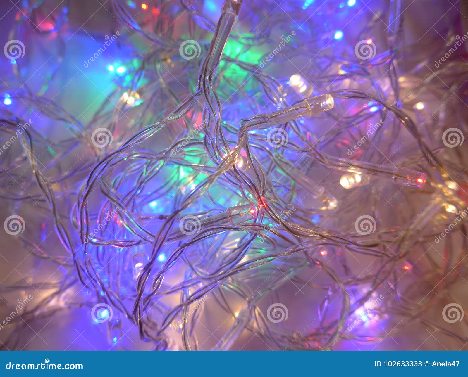 Many Shining,colorful Lights Strings Stock Image - Image of birthday ...