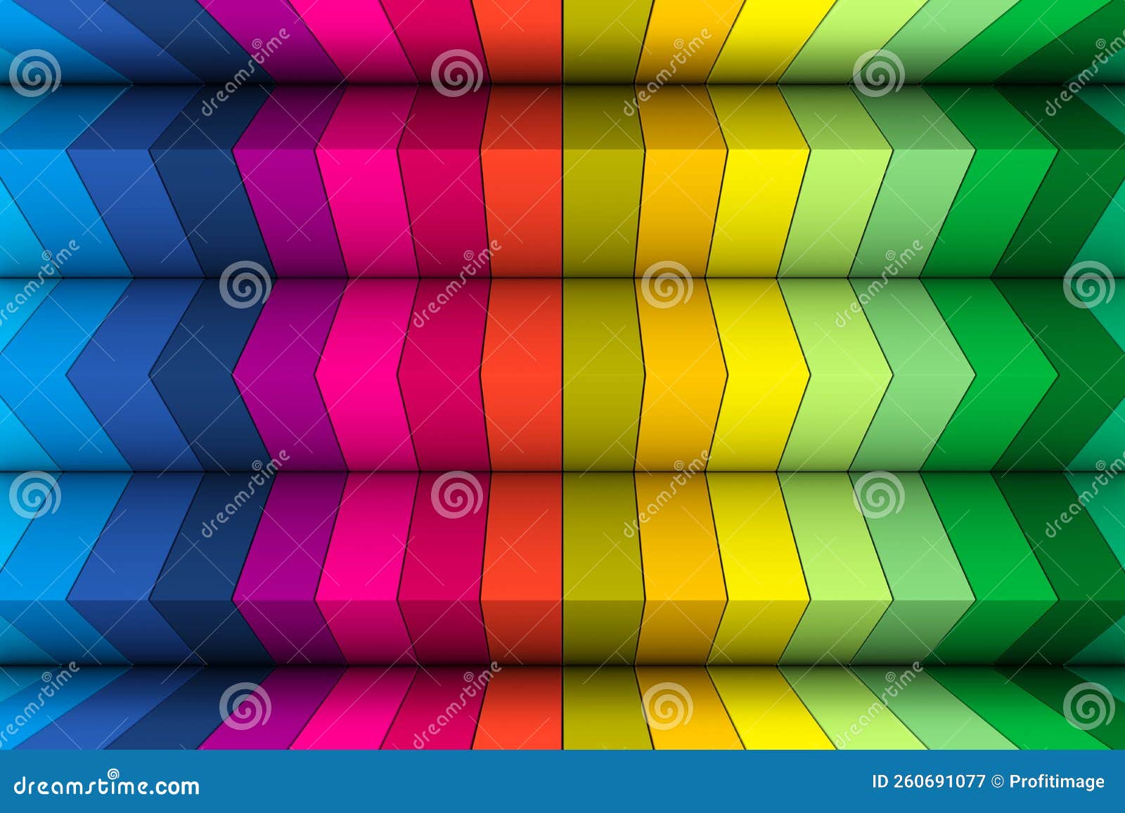 Colorful Line Angles Abstract Background 3D Stock Illustration ...