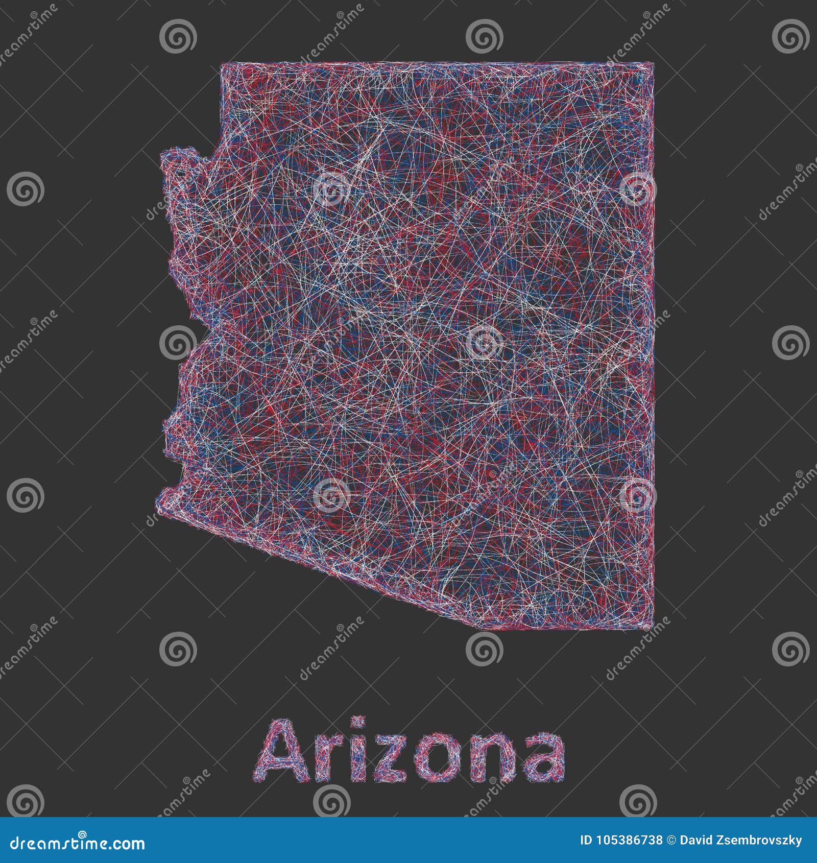 Colorful Arizona Political Map With Clearly Labeled, Separated Layers ...
