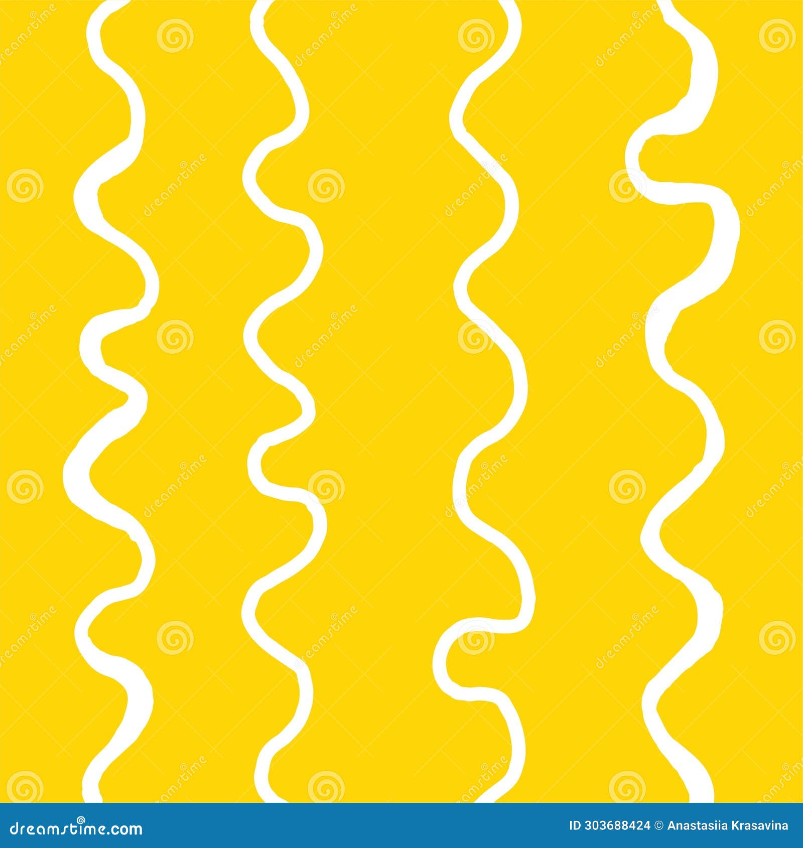 Colorful Line Doodle Yellow, White Pattern. Creative Minimalist Style ...