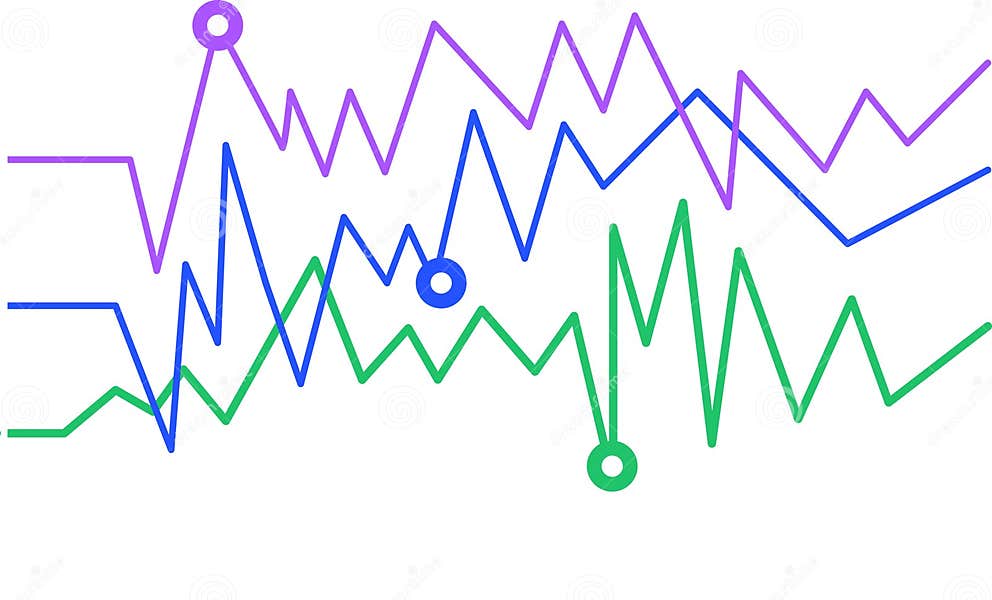 Colorful Line Graphs are Fluctuating, Representing Data Trends with Highlighted Key Points ...