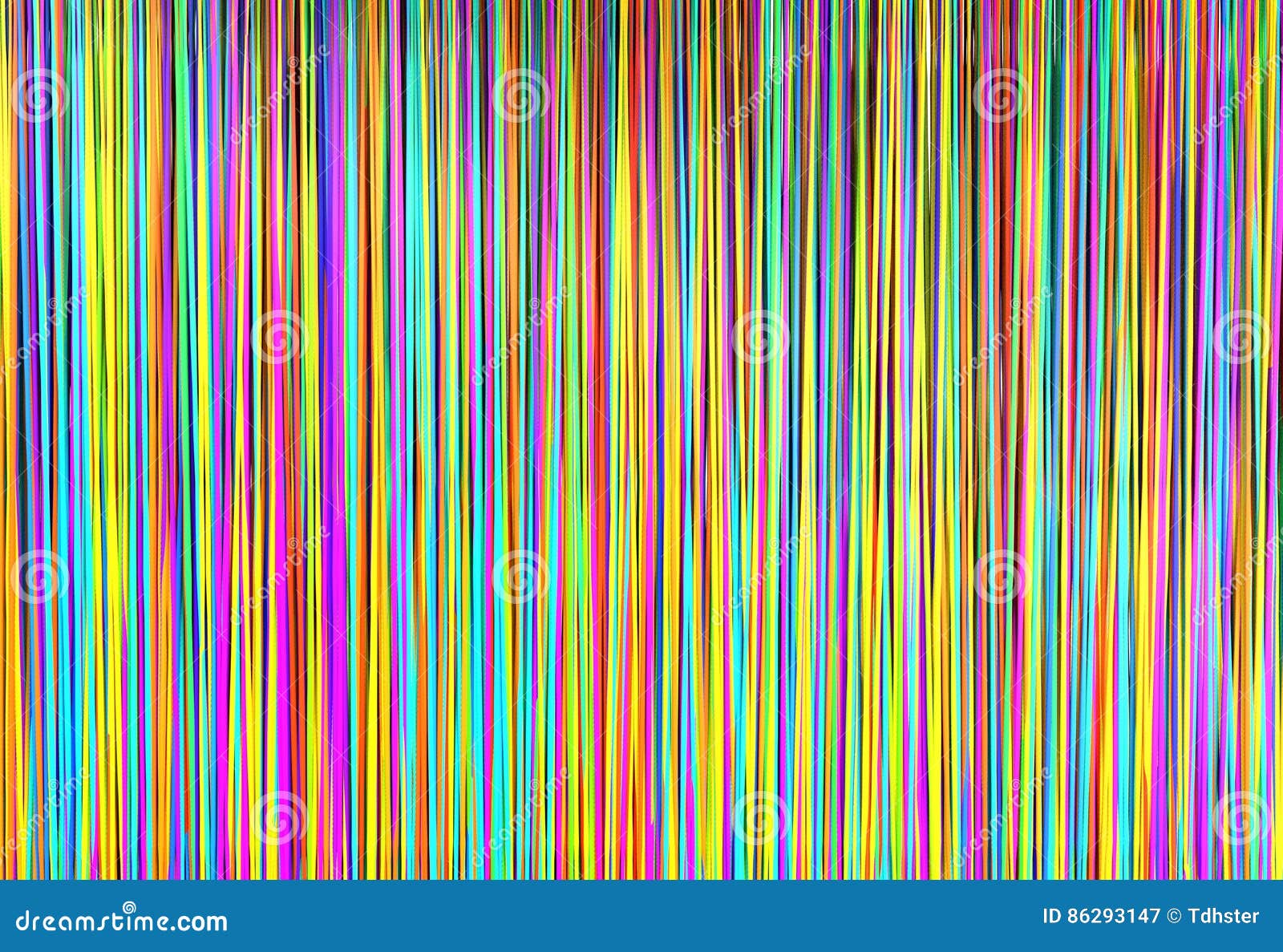 Colorful of Line Threads, 3d Illustration Stock Illustration ...