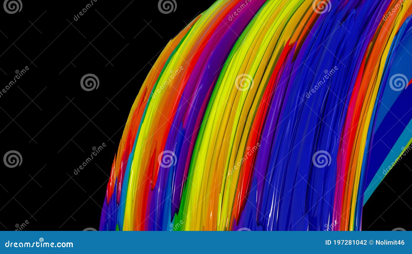 Colorful Linear Abstraction in the Space, Background with Bright ...