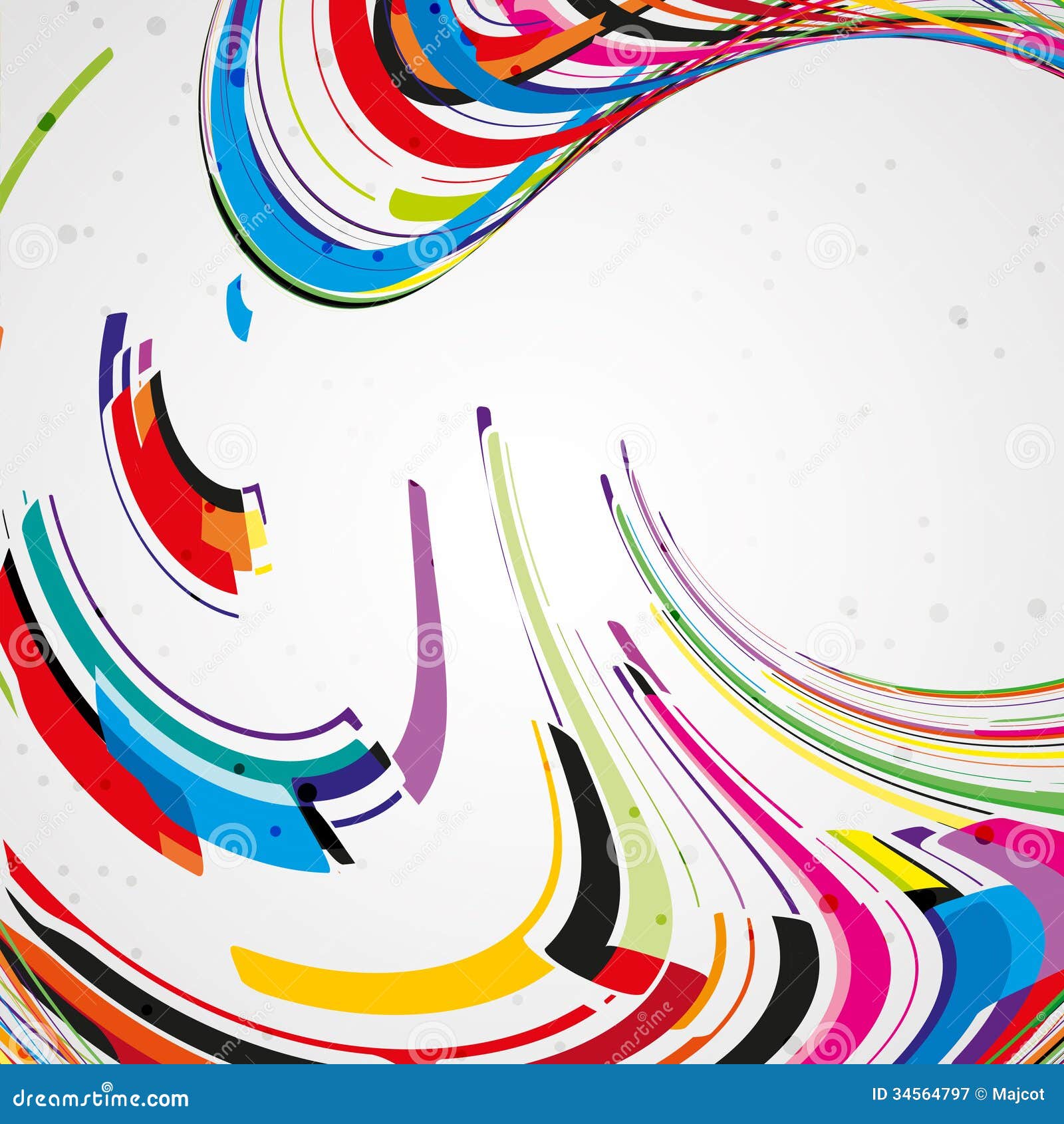 Colorful lines background stock vector. Illustration of digital - 34564797