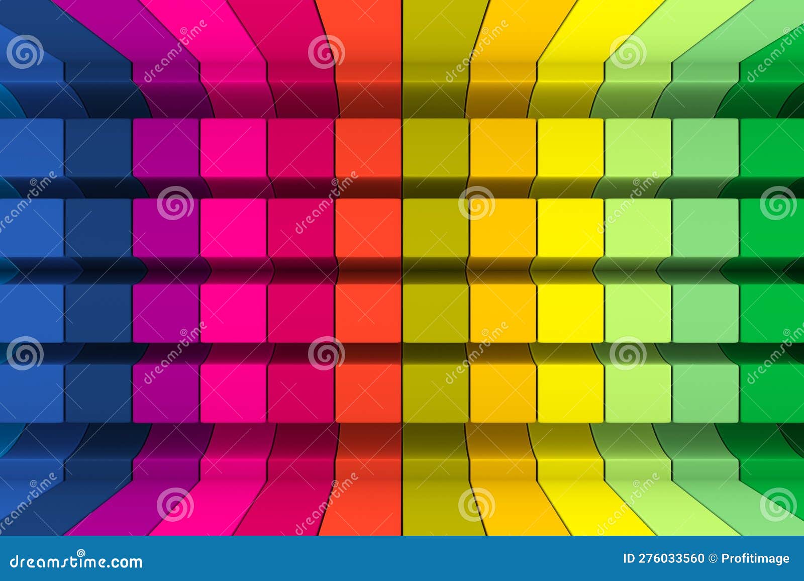 Colorful Lines Boxes Abstract Background 3D Stock Illustration ...