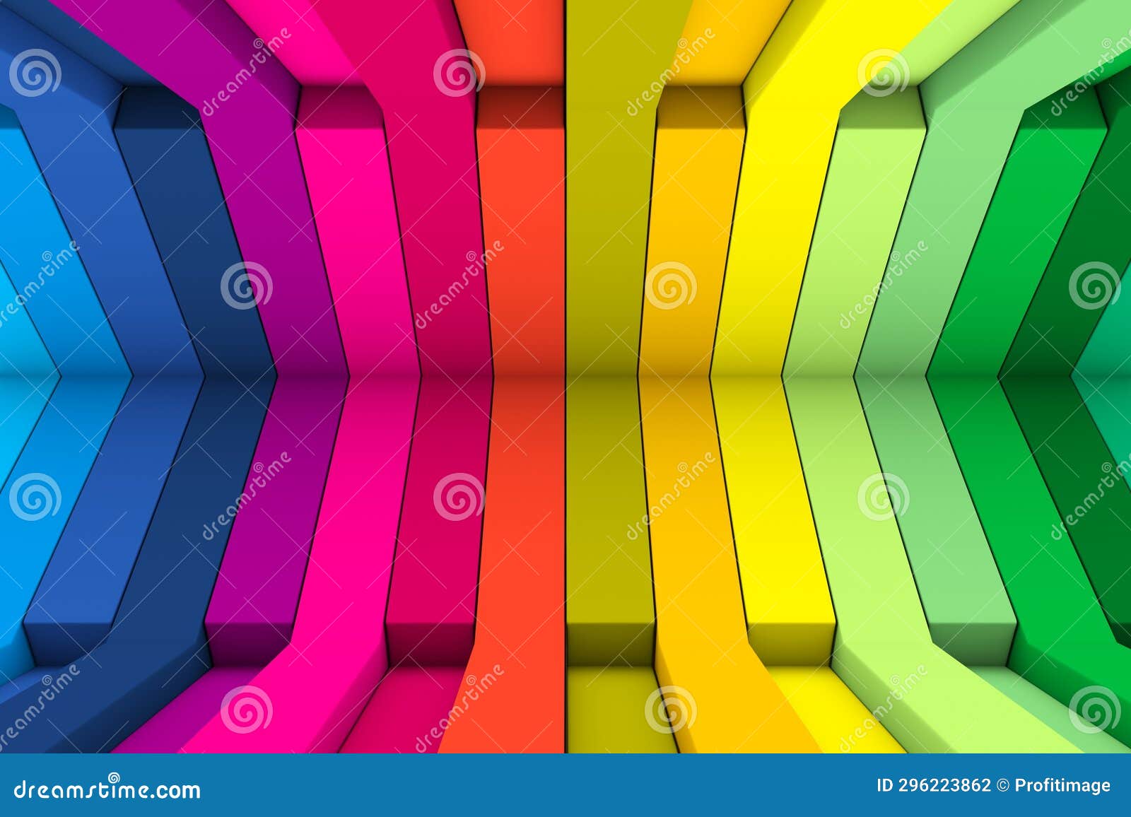 Colorful Lines Boxes Abstract Background 3D Stock Illustration ...
