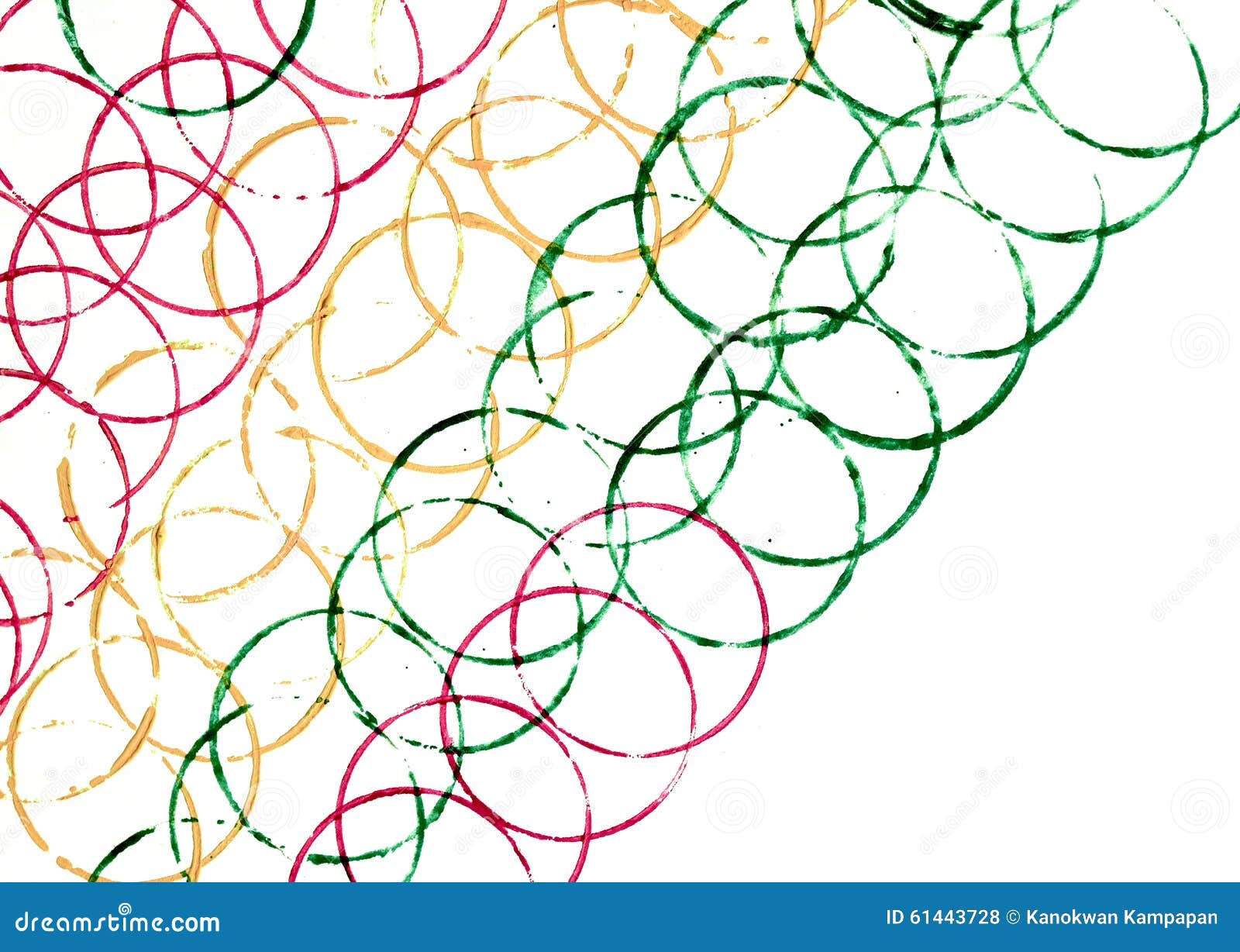 Colorful Lines of Circles in Slanting Perspective Stock Photo - Image ...