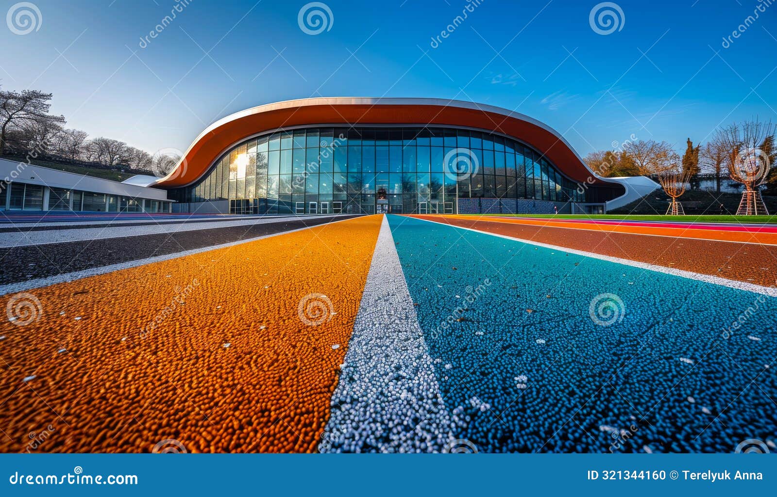 The Colorful Lines of the Racing Track Stock Photo - Image of city ...