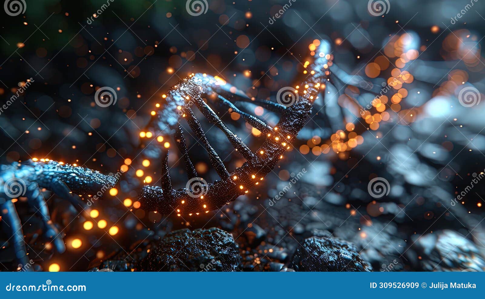 Colorful Lines and Shapes Depict Complex Genetic Code of DNA Stock ...