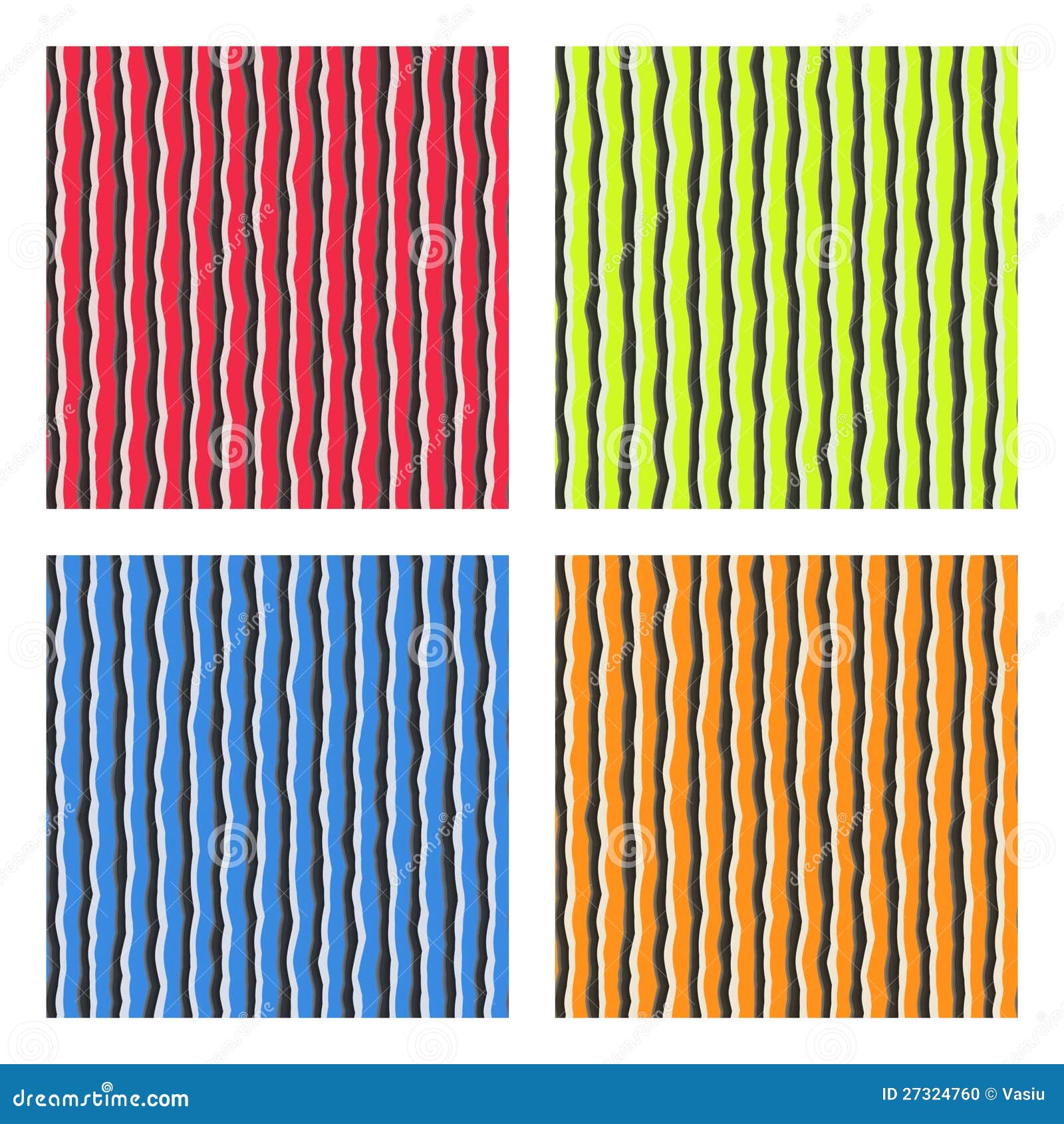 Colorful Lines Texture Set. Stock Illustration - Illustration of ...