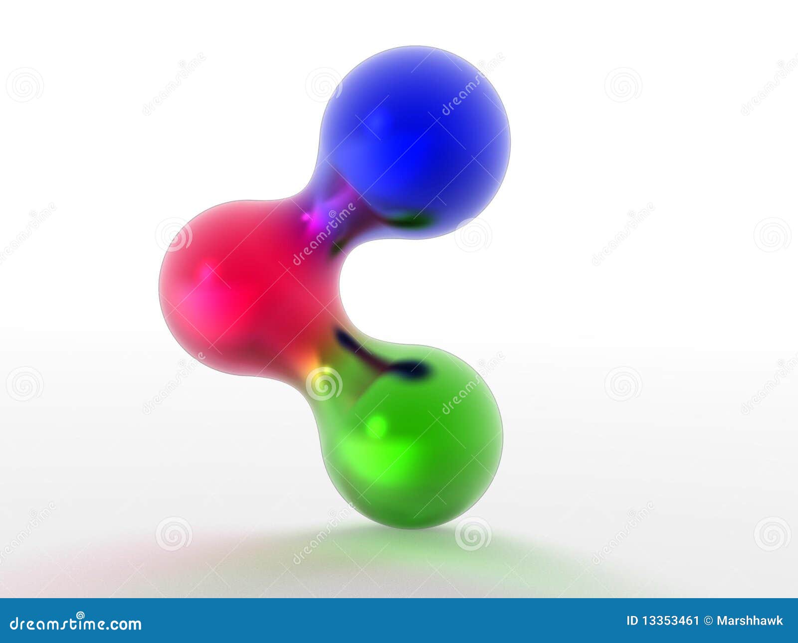 Colorful linked spheres stock illustration. Illustration of dimensional ...