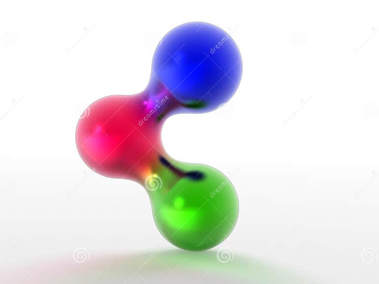 Colorful linked spheres stock illustration. Illustration of dimensional ...
