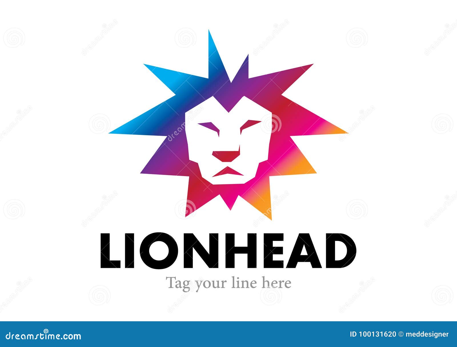 Colorful lion logo stock vector. Illustration of lion - 100131620