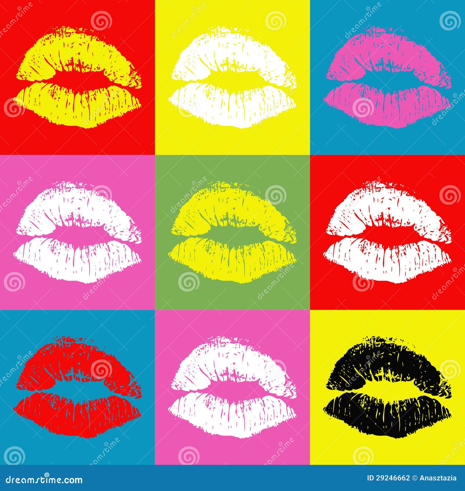 Colorful lips stock illustration. Illustration of shape - 29246662