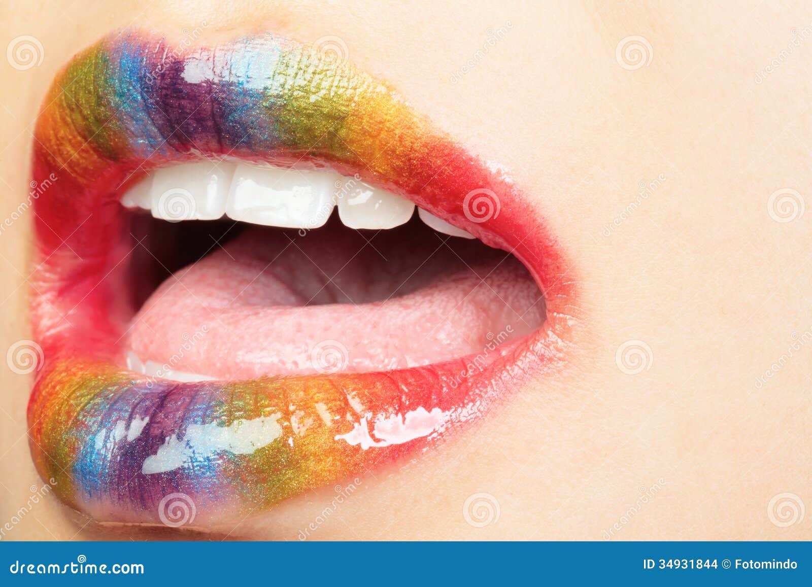 Colorful lips stock photo. Image of healthy, kiss, fruit - 34931844