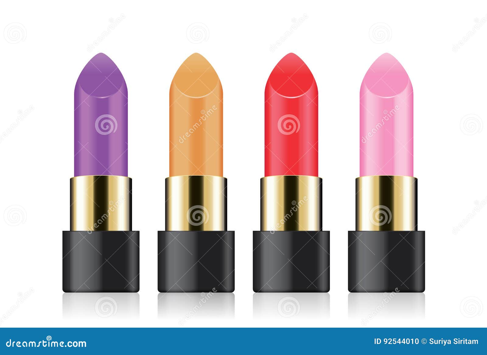 Colorful Lipstick Smudge Smear Isolated On White Background.Cosmetic ...