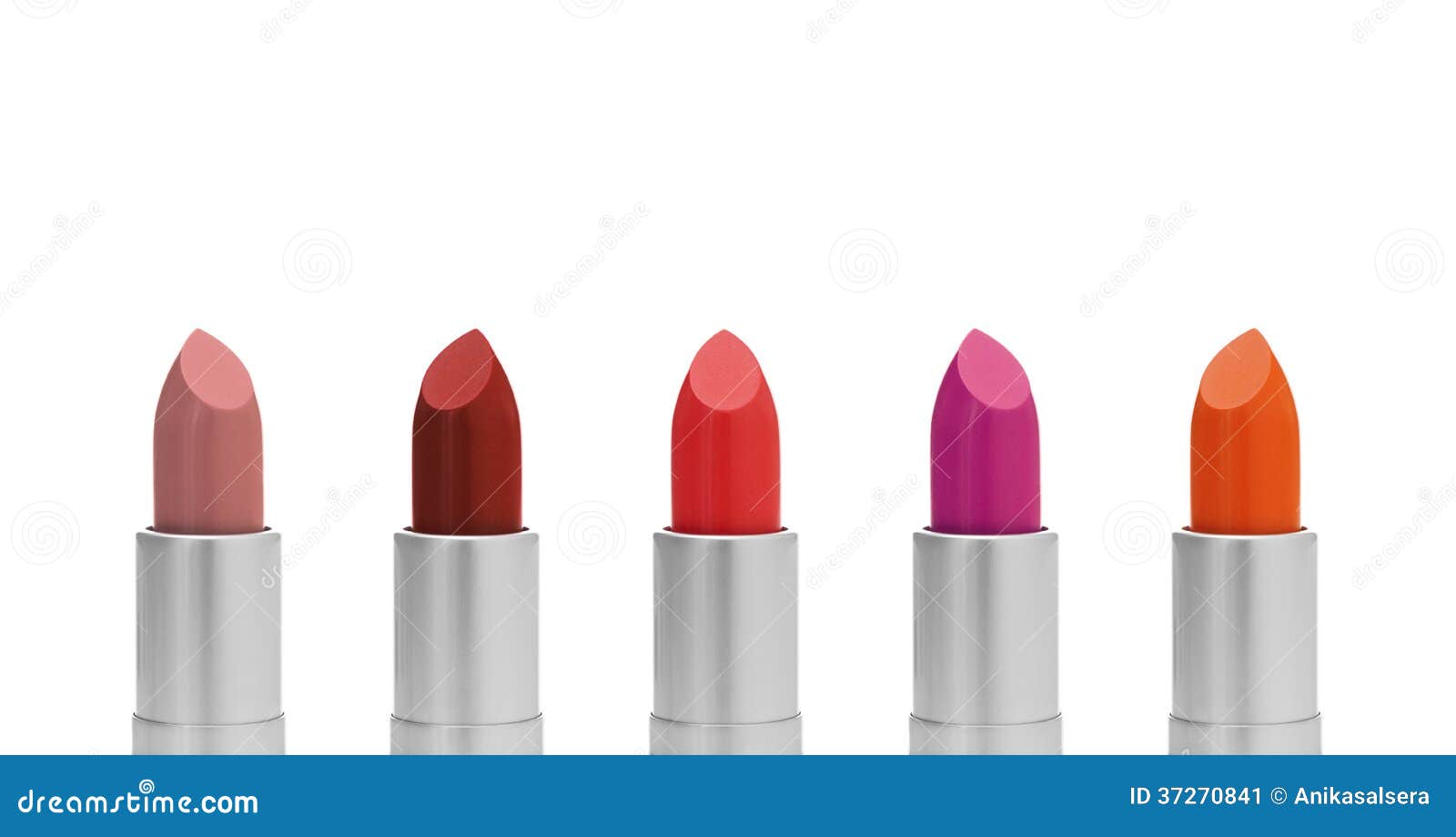 Colorful Lipstick on White Background Stock Image - Image of product ...