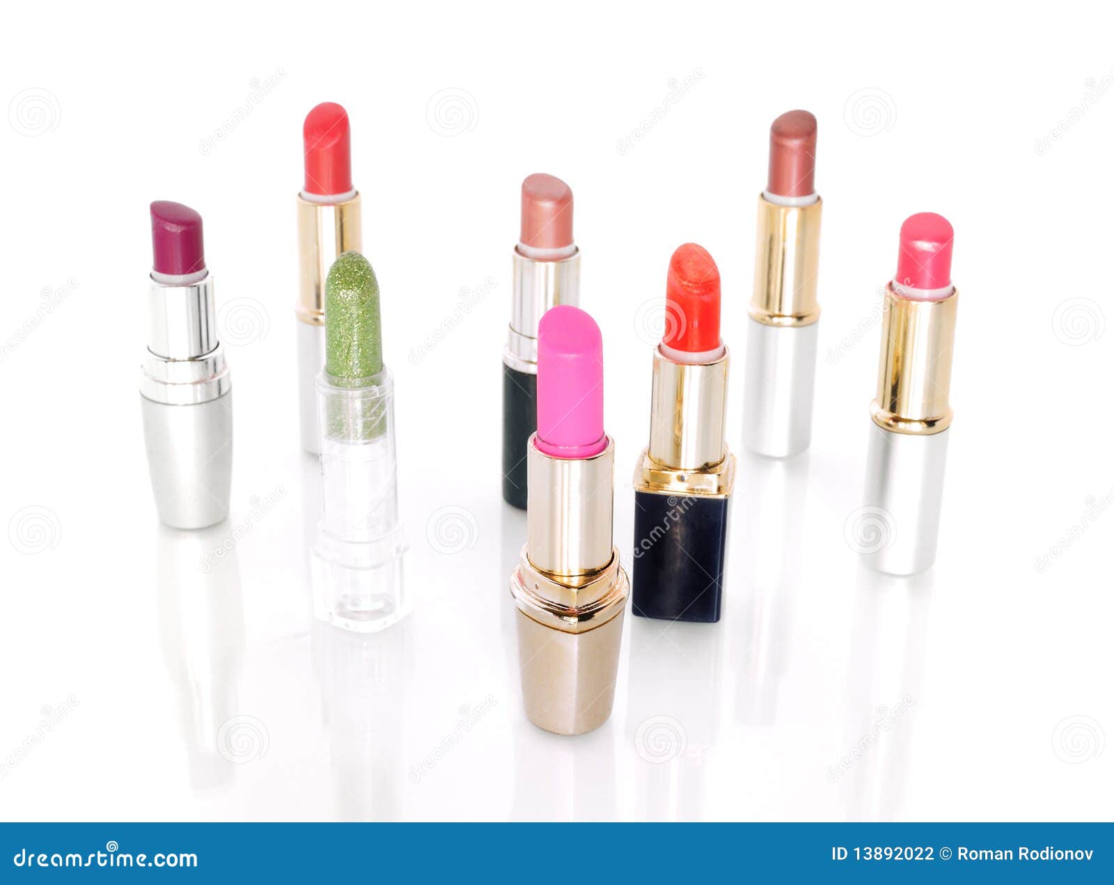 Colorful lipsticks stock photo. Image of reflection, colorful - 13892022