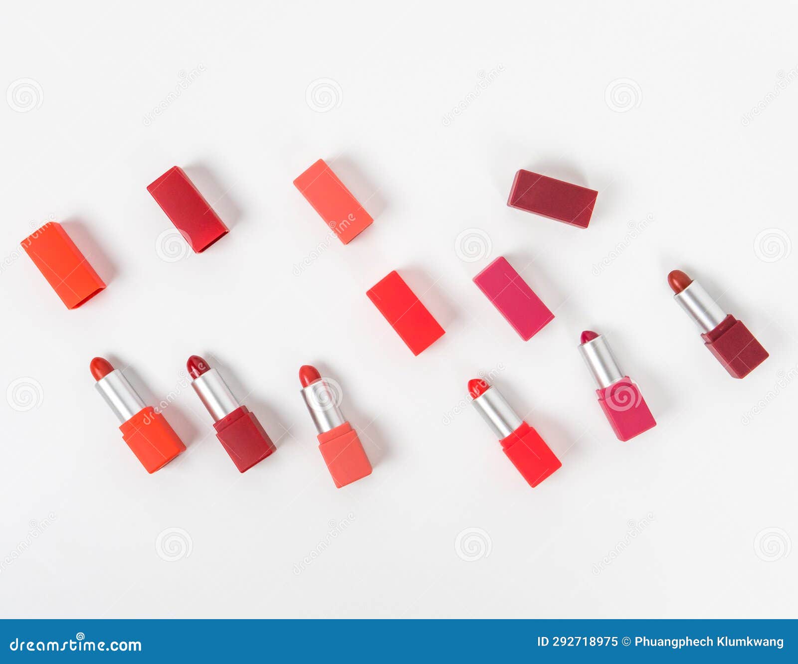 Colorful Lipsticks on Makeup Table Stock Image - Image of closeup ...