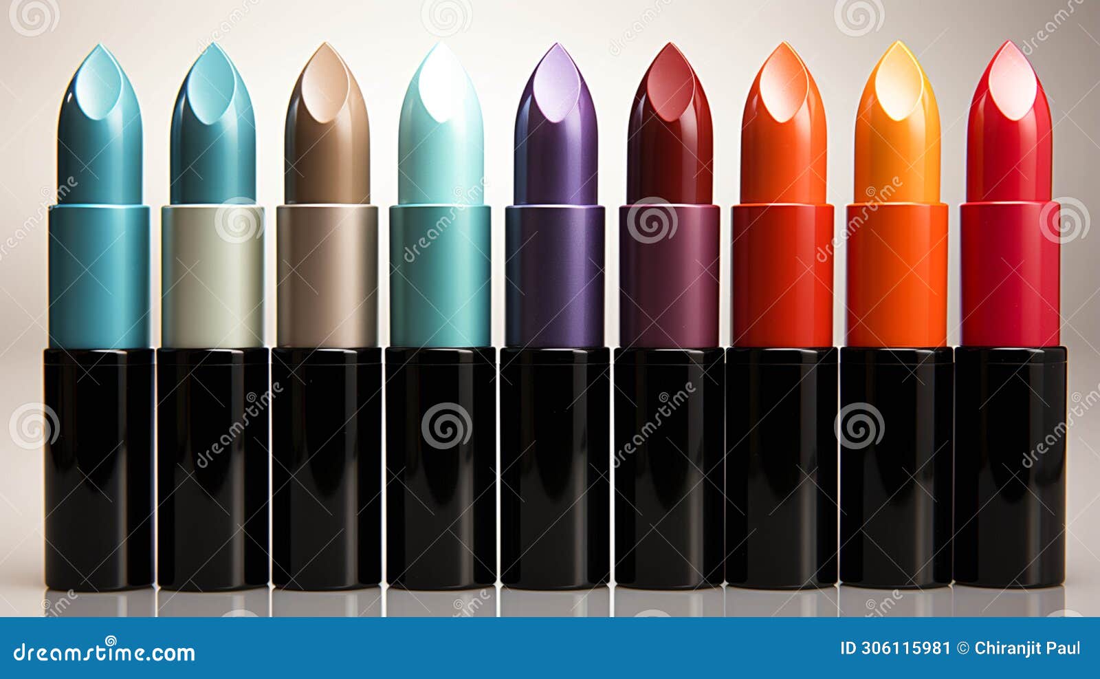 Colorful Lipsticks on White Stock Image - Image of shiny, beautiful ...