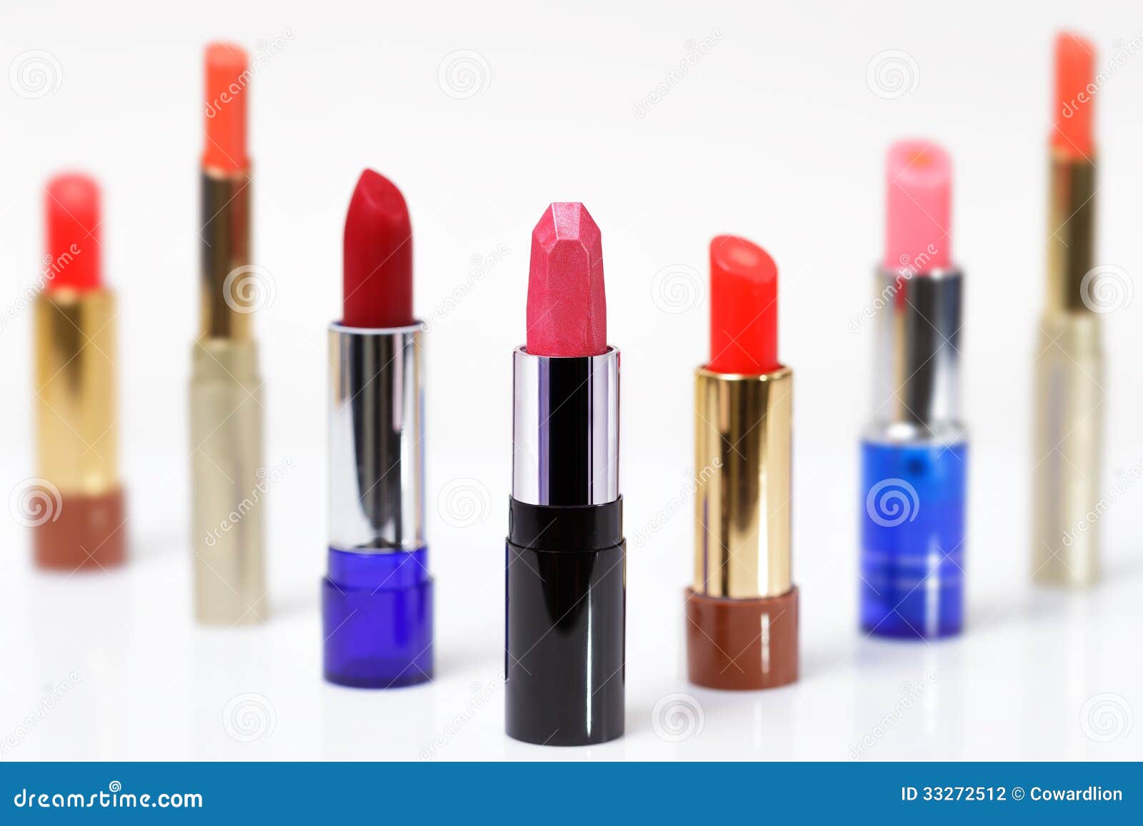 Colorful Lipsticks on White Stock Photo - Image of golden, lips: 33272512