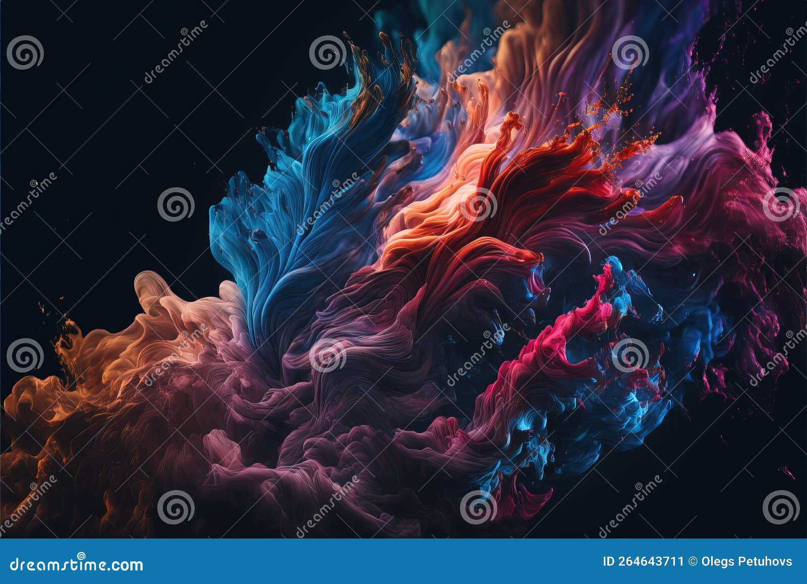 A Colorful Liquid Cloud is Shown in this Image Stock Illustration ...