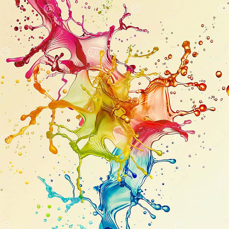 Colorful Liquid Dance in Mid-Air Stock Photo - Image of choreography ...