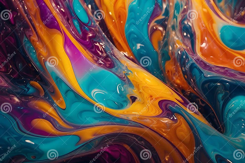 A Colorful Liquid Diffusion Abstract Stock Image - Image of blending ...