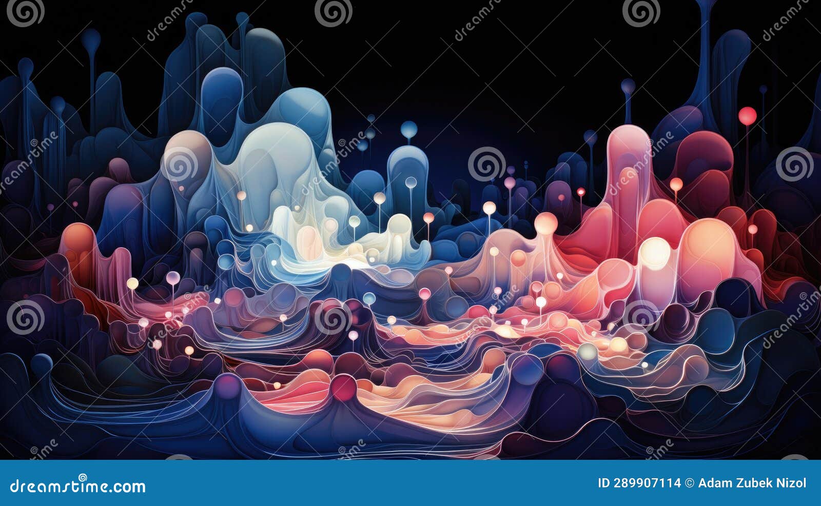 A Colorful Liquid with Dots Stock Illustration - Illustration of liquid ...