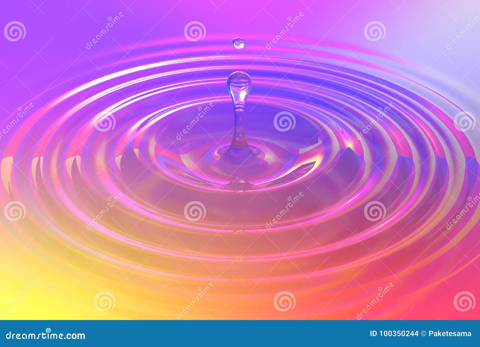 Colorful Liquid Drop or Paint Drop Falling on Color Surface Stock ...