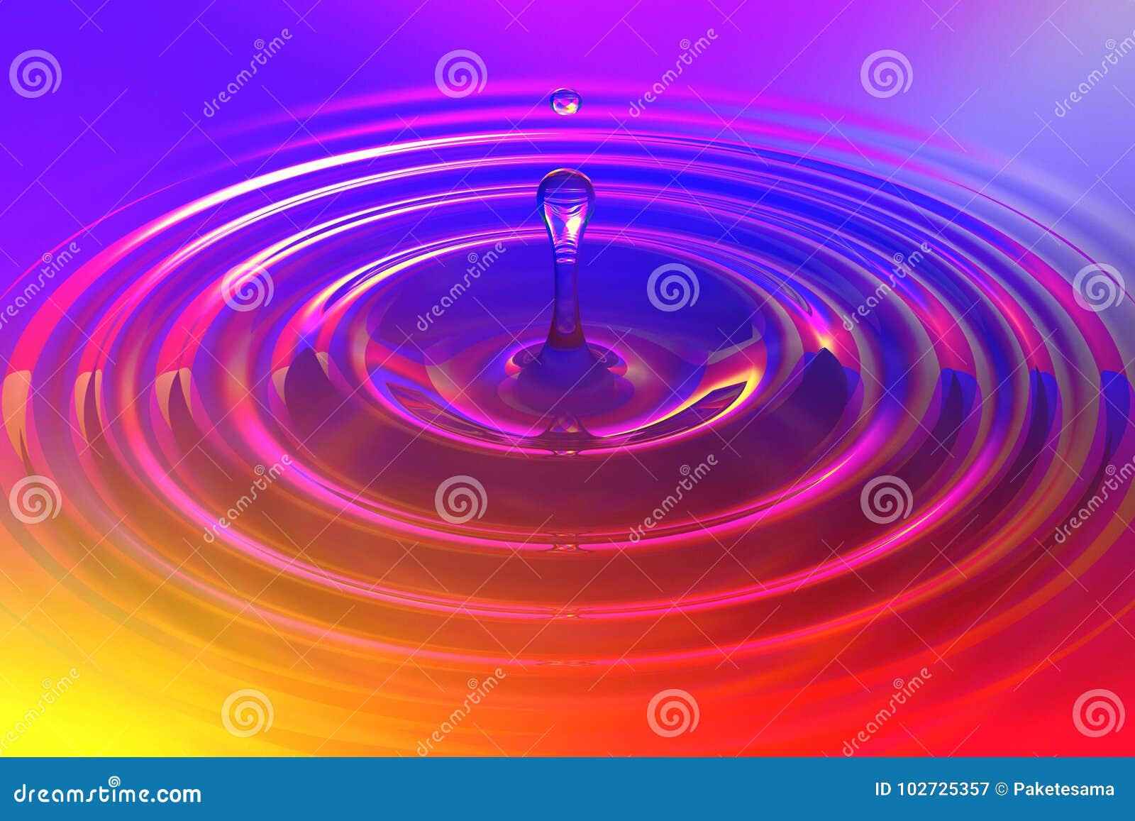 Colorful Liquid Drop or Paint Drop Falling on Color Surface Stock ...