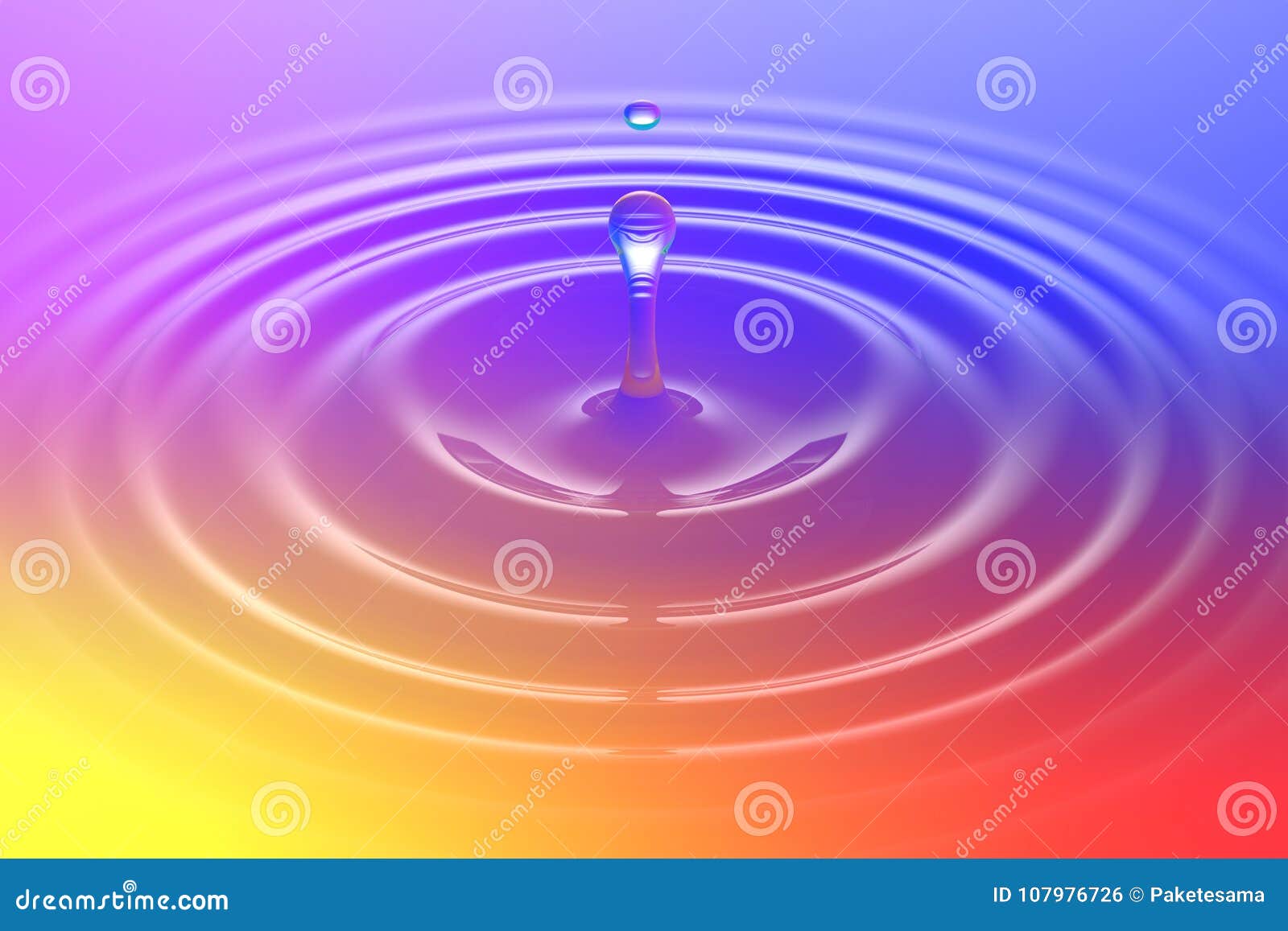 Colorful Liquid Drop or Paint Drop Falling on Color Surface Stock ...