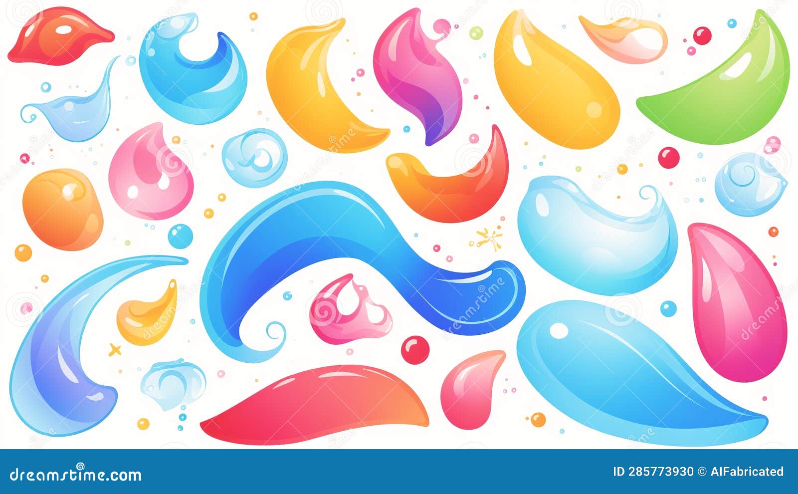 Colorful Liquid Drops Vector Stock Illustration - Illustration of ...
