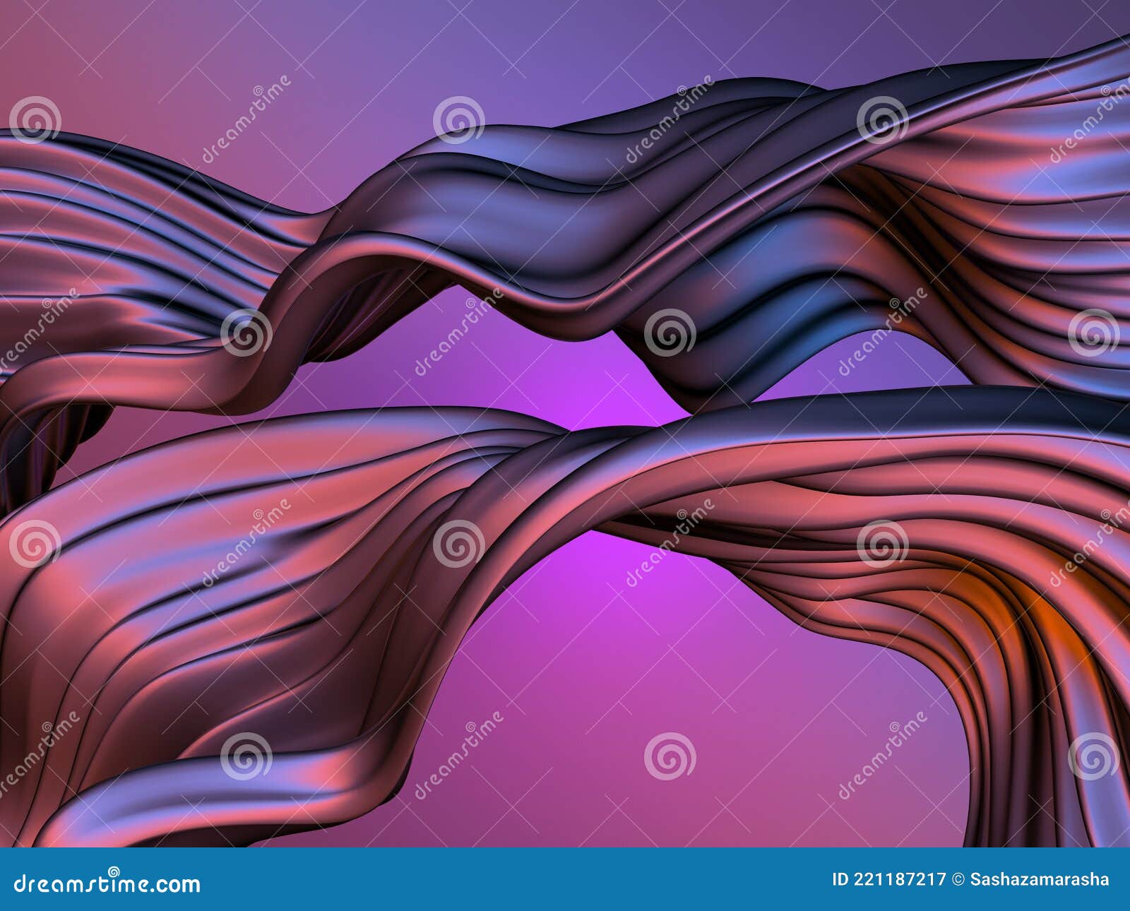 Colorful Liquid Metallic Wavy Background Stock Illustration ...