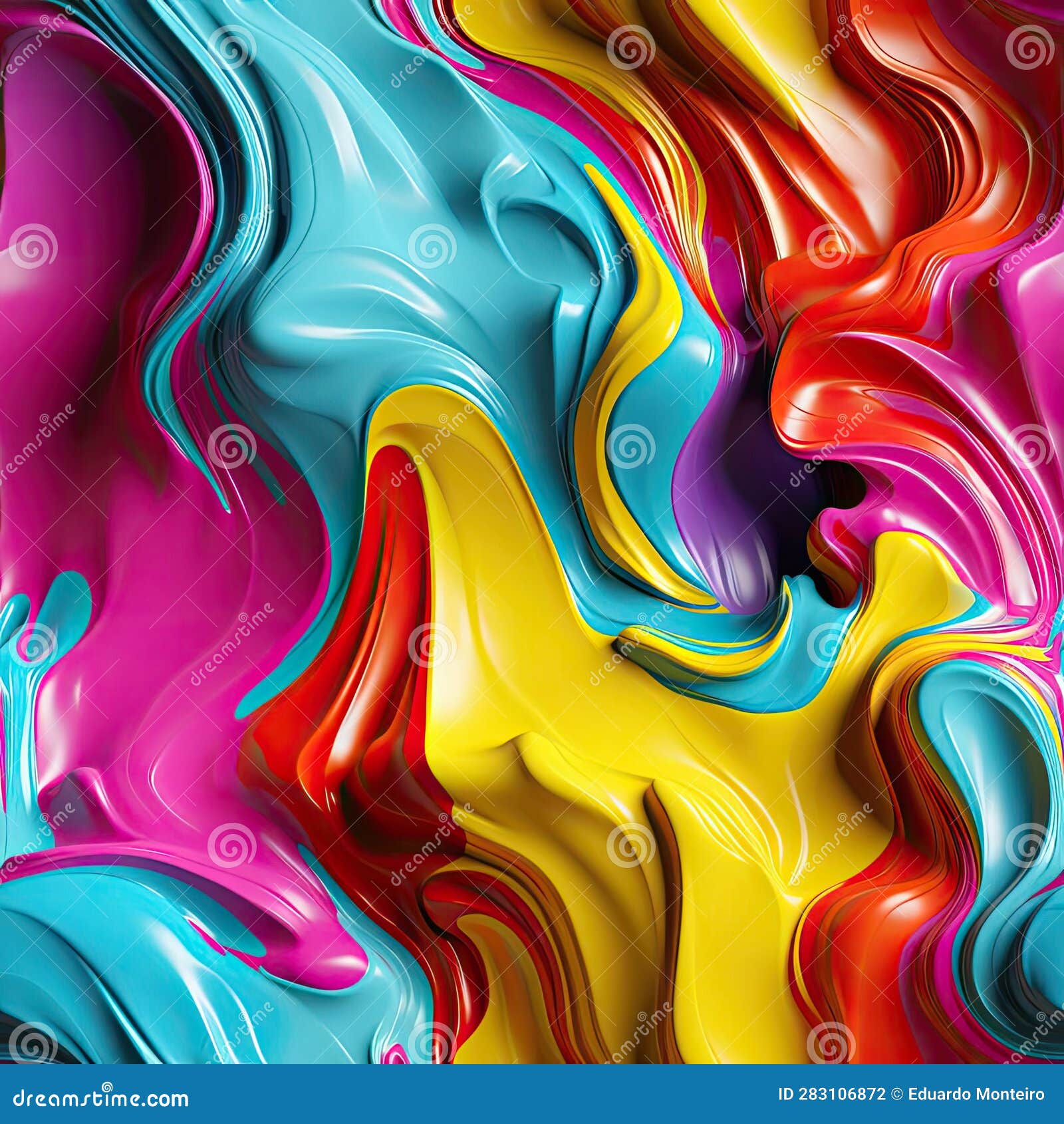 Colorful Liquid with Realistic and Surrealist Elements (tiled) Stock ...